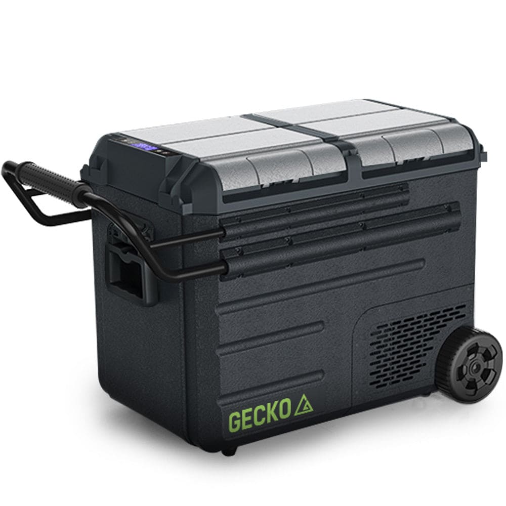 Gecko 55L Dual Zone Portable Fridge Freezer with onboard Lithium Batte ...