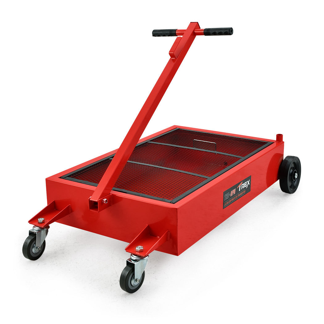TREX 57L Low Profile Mobile Waste Oil Drainer, Low Profile, Pan Style ...