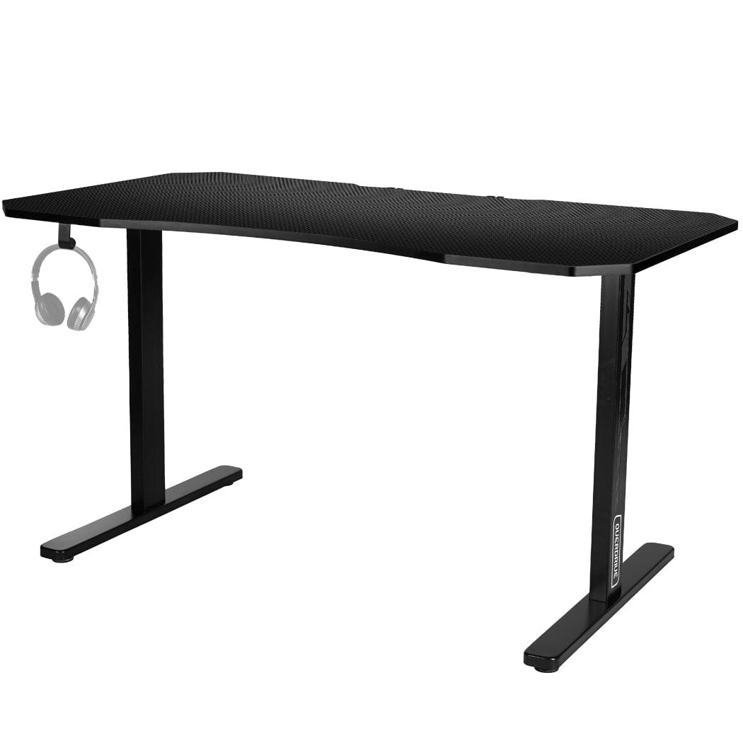 OVERDRIVE Gaming Desk 139cm PC Table Setup Computer Carbon Fiber Style ...